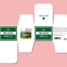 CBD balm label design editable and print-ready template - Munez Studio
